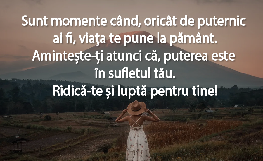 Sunt momente când,oricât de puternic ai fi,viața te pune la pământ ...